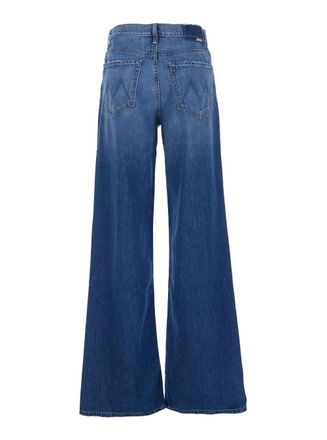 Mother Womens Jeans The Rerun Zip Sneak Blue Denim Cotton