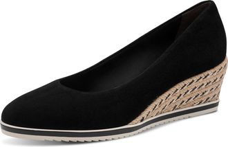 Tamaris Damen Keilpumps, Frauen Pumps,TOUCHit-Fu&szlig;bett,breite,Glitzer,Gruen,komfortable,laessig,langlebig,leger,Nude,Papaw,Pepper,Black,40 EU