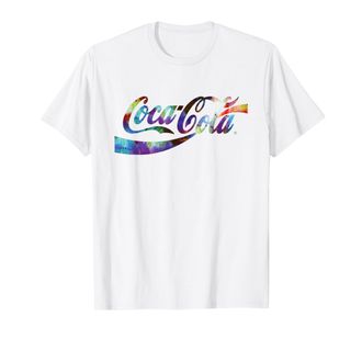 Coca Cola Ware Coca Cola Buntes Gradient Mist Logo T-Shirt