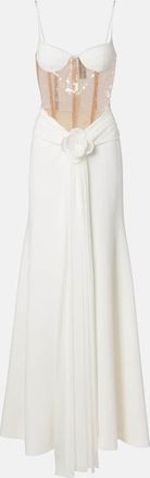 DAVID KOMA Bustier-Robe mit Pailletten