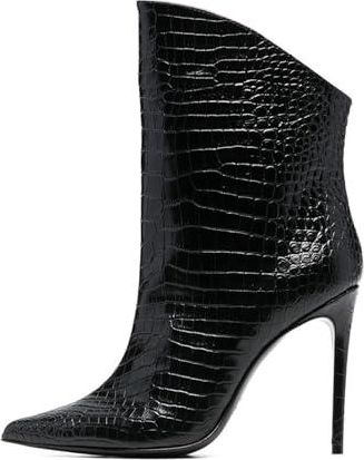 Generic Bottines &agrave; Talons Aiguilles pour Femmes, &agrave; Enfiler, Chaussures de Soir&eacute;e &eacute;l&eacute;gantes &agrave; Bout Pointu, Bottines Courtes Classiques en Cuir Confortables pou