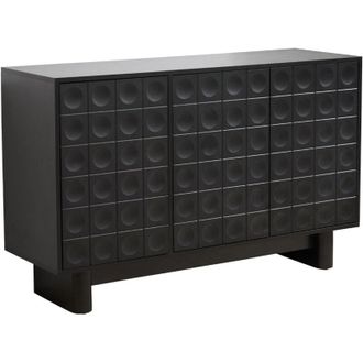 Oviala Oviala - Buffet 3 portes moderne rectangulaire L124 cm noir