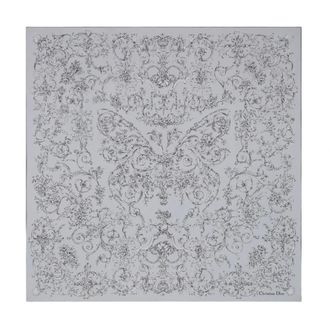 Dior Femme, Accessoires, Gris, Taille: ONE Size Dioresque Butterfly 90 Square Scarf