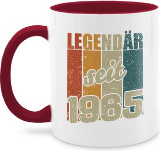 Shirtracer Tasse Tassen 325ml - 60. Geburtstag - Legend&auml;r seit 1965-325 ml - Bordeauxrot - zum 60 tasse+level+60 60er 1964 kaffeetasse jahre sechzig geschenk 60t