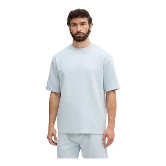 Karl Lagerfeld Viskose-T-Shirt mit kurzen &Auml;rmeln - - Tops - Herren - Blau - 2XL