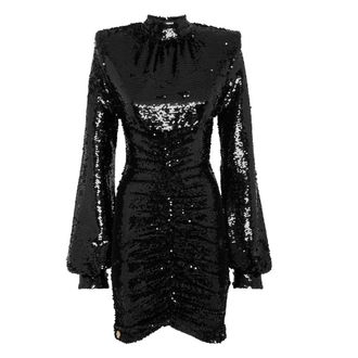 Philipp Plein Midi-Kleid mit Kristallen - - Dresses - Damen - Schwarzk - S