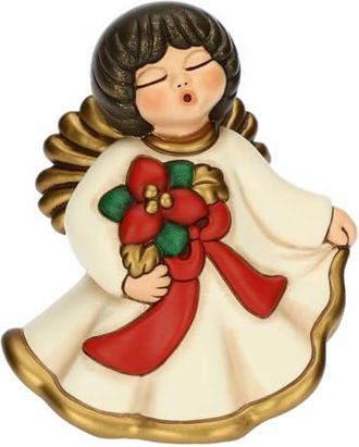 Thun Limited Edition 2022 - Weihnachts-Engel aus Keramik, handverziert, mittlere Version - Weihnachtsgeschenkidee 2022-13 x 11,5 x 16 cm H