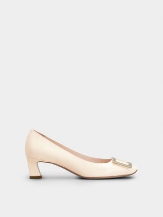 Roger Vivier Escarpins Trompette en cuir verni, CR&Egrave;ME, 34.5 - Shoes