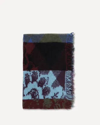 Dries Van Noten Mixed print fringed Scarf Male UNI