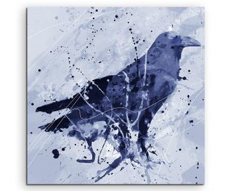 Paul Sinus Art Raabe Art 60x60cm - Wandbild als Kunstbild Malerei Fotoleinwand fertig auf Keilrahmen direkt vom K&uuml;nstler