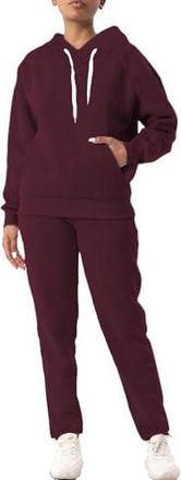 Generic Jogging Femme Ensemble, Survet&ecirc;ment 2 Pi&egrave;ces Manches Longues Tenue Chaude Sweats &agrave; Capuche et Pantalons Sportswear pour Jogging Sports Suit D&eacute;contract