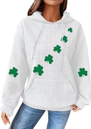 Generic Sweat-shirt surdimensionn&eacute; pour femme - Sweat &agrave; capuche &agrave; manches longues - Imprim&eacute; - Veste de surv&ecirc;tement 2026 - Automne - Hiver - Manteau long - Loi