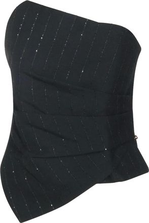 Nissa haut rayé à sequins - Noir