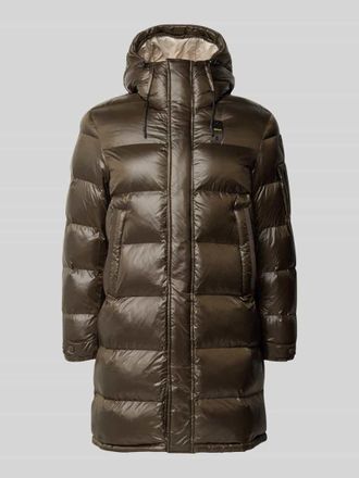 Blauer Regular Fit Steppmantel mit Kapuze Modell ALDRICH