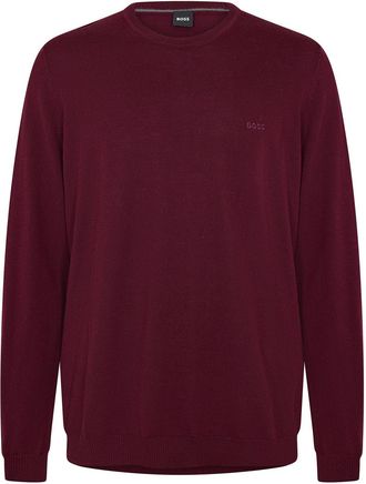 HUGO BOSS Sweatshirt f&uuml;r Herren, Rundhalsausschnitt, Regul&auml;r, Lang&auml;rmlig (Dunkelrot)