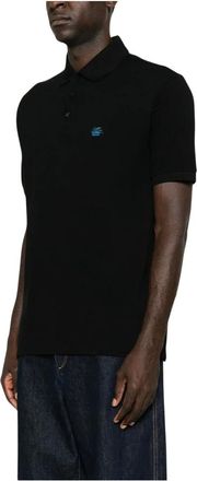 Etro Homme, Tops, Noir, Taille: 2XL Polo Chemises