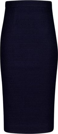 Roland Mouret Femme, Jupes, Bleu, Taille: 36 FR Boucl&eacute; Column Midi Skirt