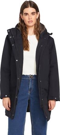 Volcom Water Resistant Zip Parka Winter Jacket Somestone 10k Veste dhiver imperm&eacute;able &agrave; Fermeture &Eacute;clair, Noir, Small Femme