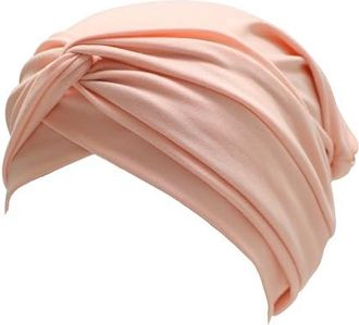 ZLYC Chemo Headwear Turban pré-noué léger pour Femme, Noeud Rose Clair, Taille Unique