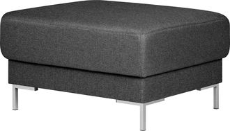 Fredriks home24 Polsterhocker Summer 80 x 44 x 61cm Grau Webstoff Mavie: Anthrazit