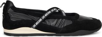 Love Moschino Ballerinas aus Stoff und Leder - - Shoes - Damen - Schwarzk - 39 EU
