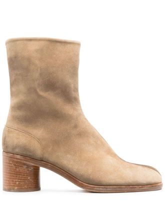Maison Margiela bottines Tabi 60 mm en daim - Marron