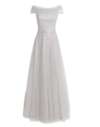Jenny Packham Tulle Crystal Shayla Gown Size S