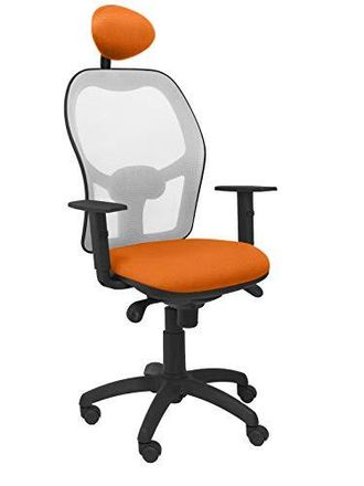 Piqueras y Crespo Piqueras Y Crespo (PIQU7) Jorquera Stuhl Mesh Grau Sitz Bali Orange mit Kopfteil Fest Büro, Einheitsgröße