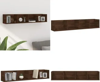 vidaXL Vidaxl - tag&egrave;re murale &agrave; cd Ch&ecirc;ne marron 100x18x18 cm Bois ding&eacute;nierie - &Eacute;tag&egrave;re Murale - &Eacute;tag&egrave;re &agrave; cd - Biblioth&egrave;que Murale - Rangement cd - Meuble