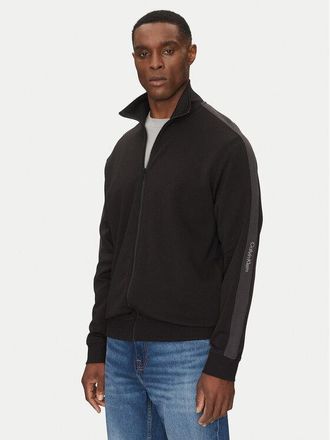 Calvin Klein Jeans Sweatshirt Logo Tape J30J327244 Schwarz Regular Fit