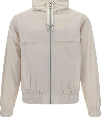 Ami Windbreaker mit Logo-Print - Weiß