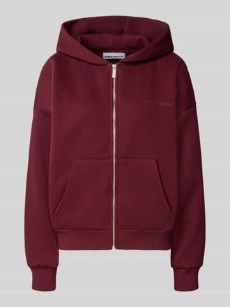 Review Relaxed Fit Sweatjacke aus Baumwoll-Mix mit Label-Detail