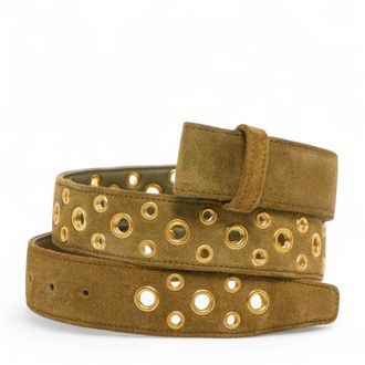 CLARIS VIROT Ceinture Veau Velours - - Accessories - Damen - Gr&uuml;n - M