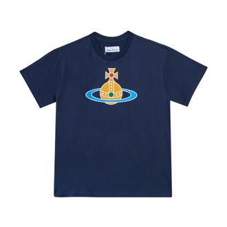 Vivienne Westwood Oversized Orb Classic T-Shirt - - Tops - Herren - Blau - S