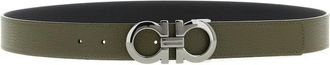 Ferragamo Homme, Accessoires, Vert, Taille: 115 CM Gancini Reversible Belt