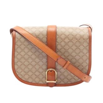 Celine Pre-owned Macadam Coated Canvas Shoulder Bag - Femme - Pre-owned - Beige - Taille: ONE Size