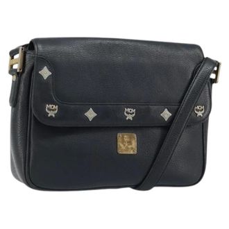 MCM Sac bandouli&egrave;re en cuir Pre-owned - Femme - Pre-owned - Noir - Taille: ONE Size