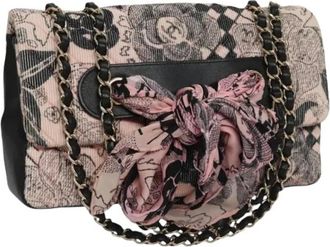 Chanel Sac bandouli&egrave;re Vintage en velours c&ocirc;tel&eacute; Pre-owned - Femme - Pre-owned - Rose - Taille: ONE Size