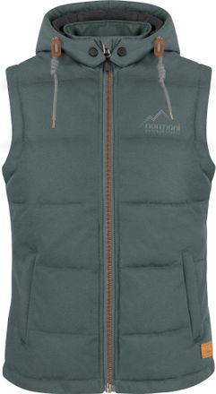 Normani Damen Steppweste Winddichte Winterweste &Auml;rmellose Outdoor Weste mit Kapuze, Stehkragen und Seitentaschen Farbe Grau Gr&ouml;&szlig;e XXL