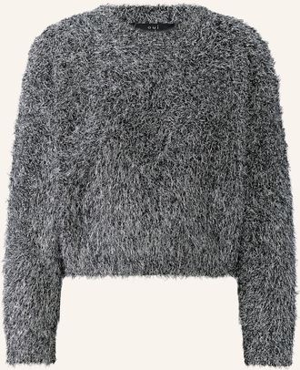 Oui Pullover Mit Glitzergarn grau