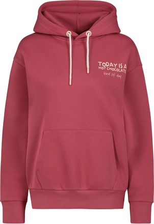 Sublevel Damen Kapuzenpullover Hoodie mit Getränkeprint, Kängurutasche pink XS