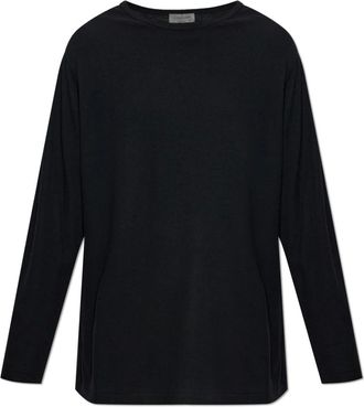 Yohji Yamamoto Pull col rond en laine 140S Single Jersey - Homme - Pulls - Noir - Taille: M