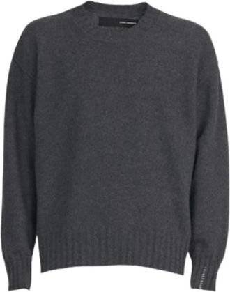 Isabel Benenato Isabel Benenato, Homme, Pulls, Gris, Taille: S Pull col rond en cachemire éco avec détail au poignet