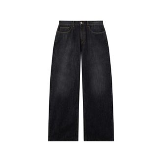 Palm Angels Curved Logo Denim Jeans