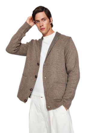Trendyol Trendyol Herren Gerade Lange &Auml;rmel Regul&auml;r Strickjacke