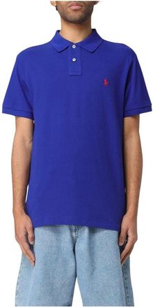 Polo Ralph Lauren Homme, Tops, Bleu, Taille: S Polo Coupe Slim Personnalisée