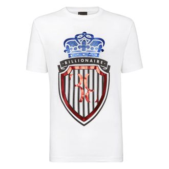 Billionaire Boys Club Homme, Tops, Blanc, Taille: XS T-Shirt Col Rond Crest
