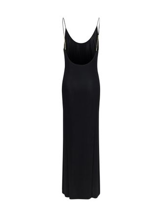 Saint Laurent Cassandre Chain Dress - Black