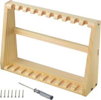 Generic Aufbewahrungsregal f&uuml;r Kunsthandwerk, Organizer mit zehn F&auml;chern | Vielseitiger Ausstellungsst&auml;nder mit nat&uuml;rlicher Oberfl&auml;che f&uuml;r Heimb&uuml;ro, Messe, Ar