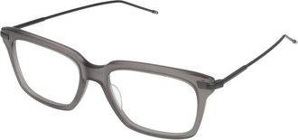 Thom Browne unisex, Accessoires, Gris, Taille: 51 MM Acetate and Titanium Rectangular Eyeglasses